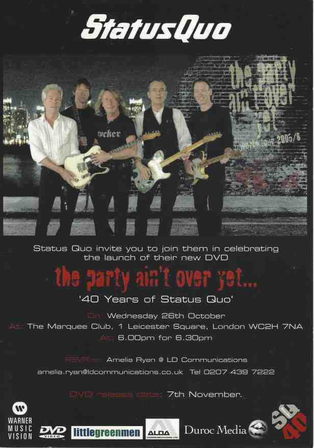 STATUS QUO: The Party Ain’t Over Yet documentary – Part(y) Four – JOHN ...